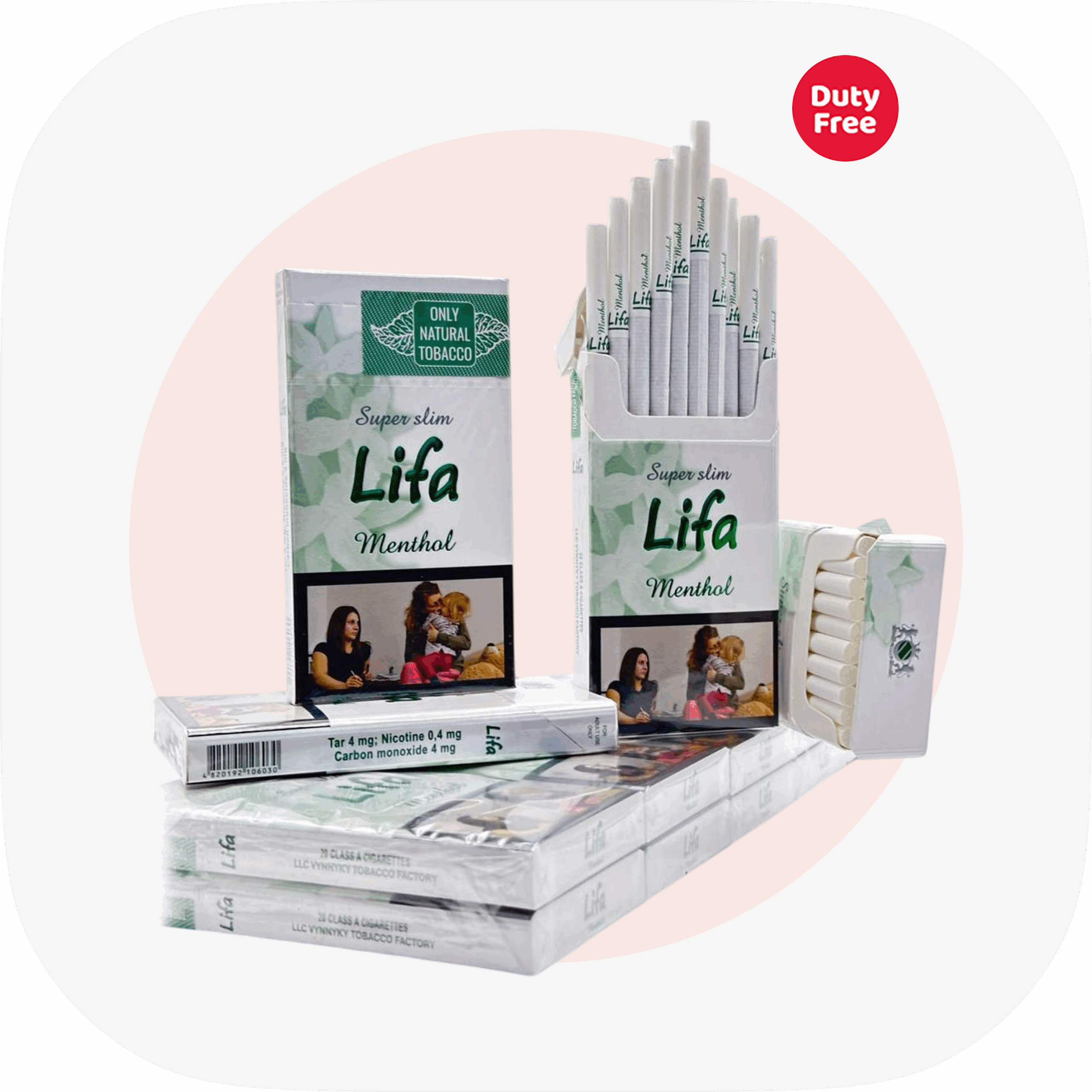 Сигарети Lifa Super Slims Menthol - Купуйте з доставкою в Києві та Україні